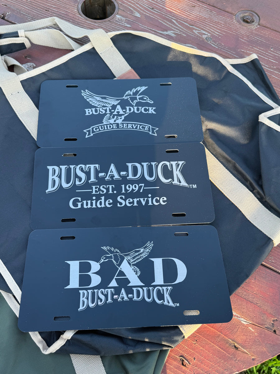 B.A.D License Plates – Bust-A-Duck Guide Service